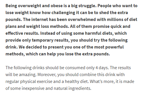 Don’t Consume It More Than 4 Days: This Mixture Will Help You Lose 4kg ...