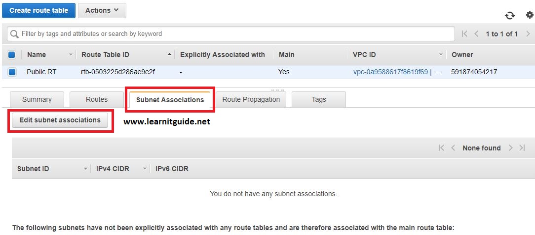 AWS VPC - Create Route Tables and Assign Subnets in AWS