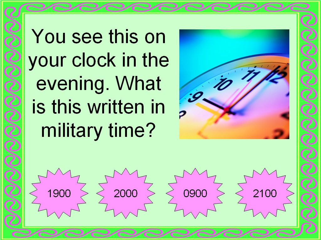 Student Survive 2 Thrive: Free Practice Test: Military Time and ...