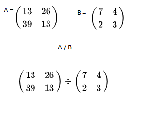 Matrizes - Divisão de matrizes