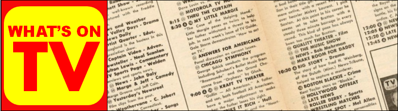 It's About TV: What's on TV? Wednesday, February 24, 1954