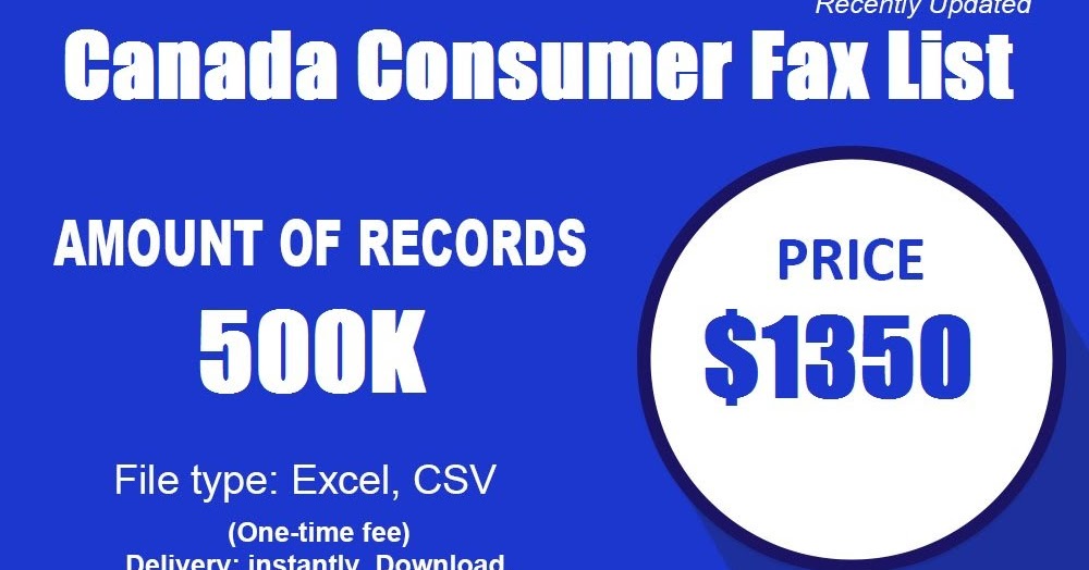 Canada Consumer Fax List