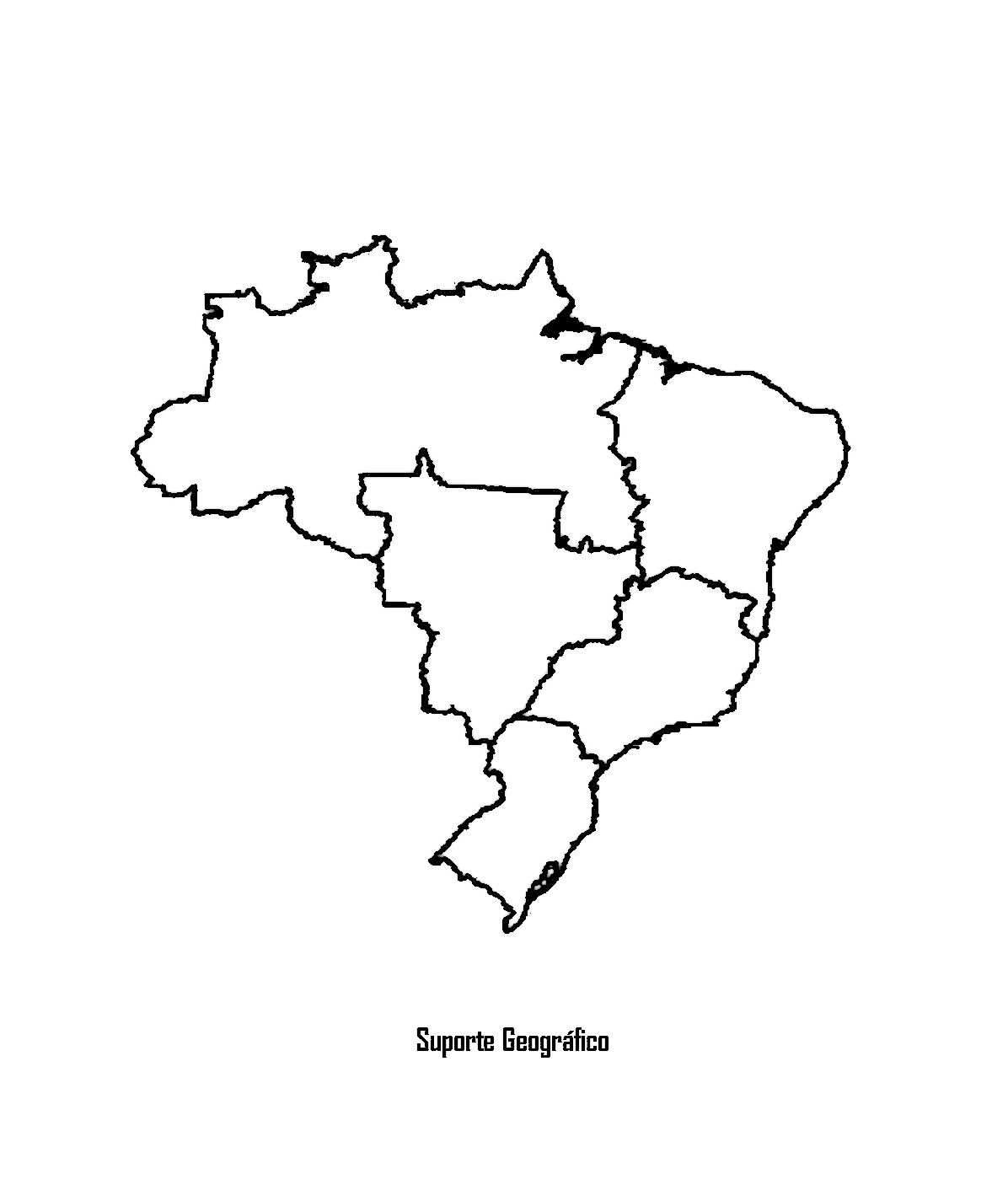 Mapa Brasil Regiões Para Colorir - LIBRAIN