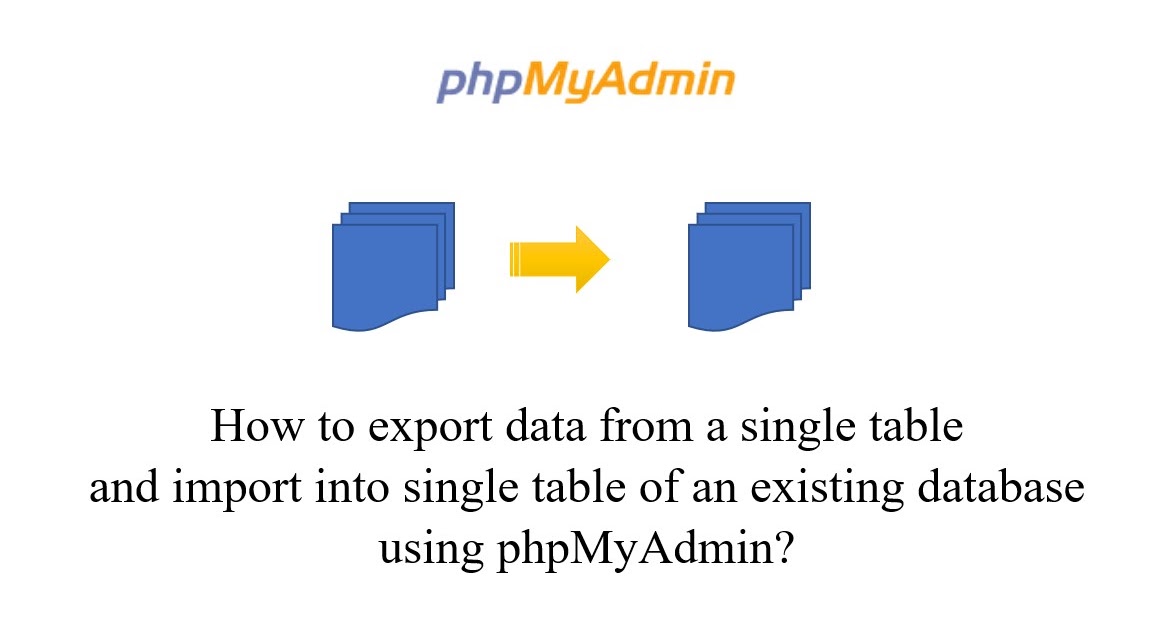 How to export data from a single table and import into single table ...