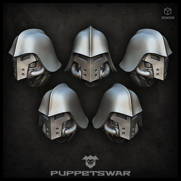 Wargame News and Terrain: Puppetswar: Awesome SciFi Helmeted Heads Released