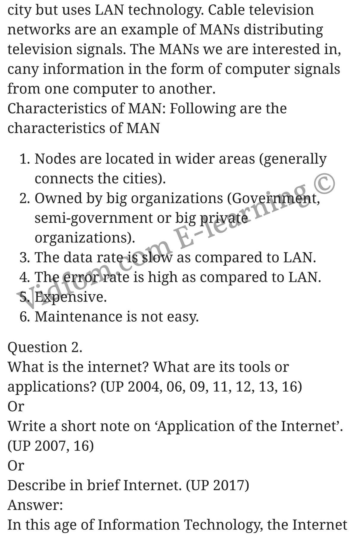 Class 10 Computer Science Chapter 3 Network: LAN and WAN English Medium ...