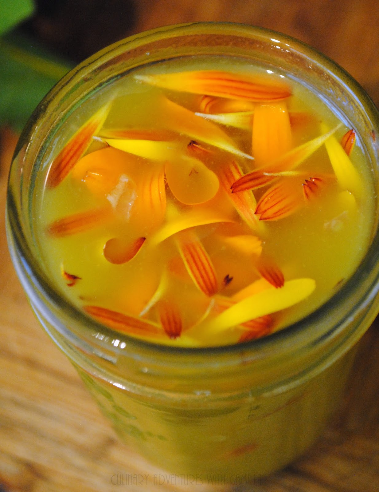 Summer Sunset Salad with Calendula Vinaigrette