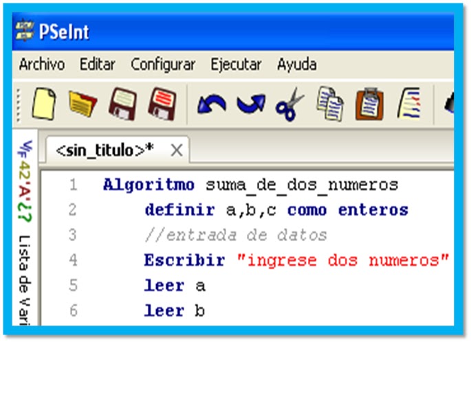 programacion de pseint: estructura