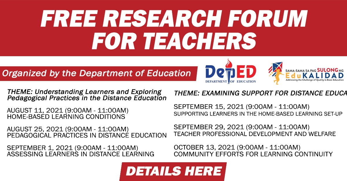 FREE DEPED RESEARCH FORUM (6 Episodes) - Teachers Click