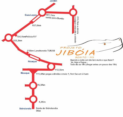 Associado ATRATUR elabora mapa de Sidrolândia até o Destino Bonito-MS ...