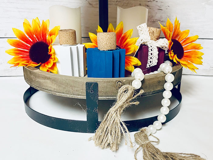 Dollar Tree Jenga Wood Block Pumpkins - Koti Beth