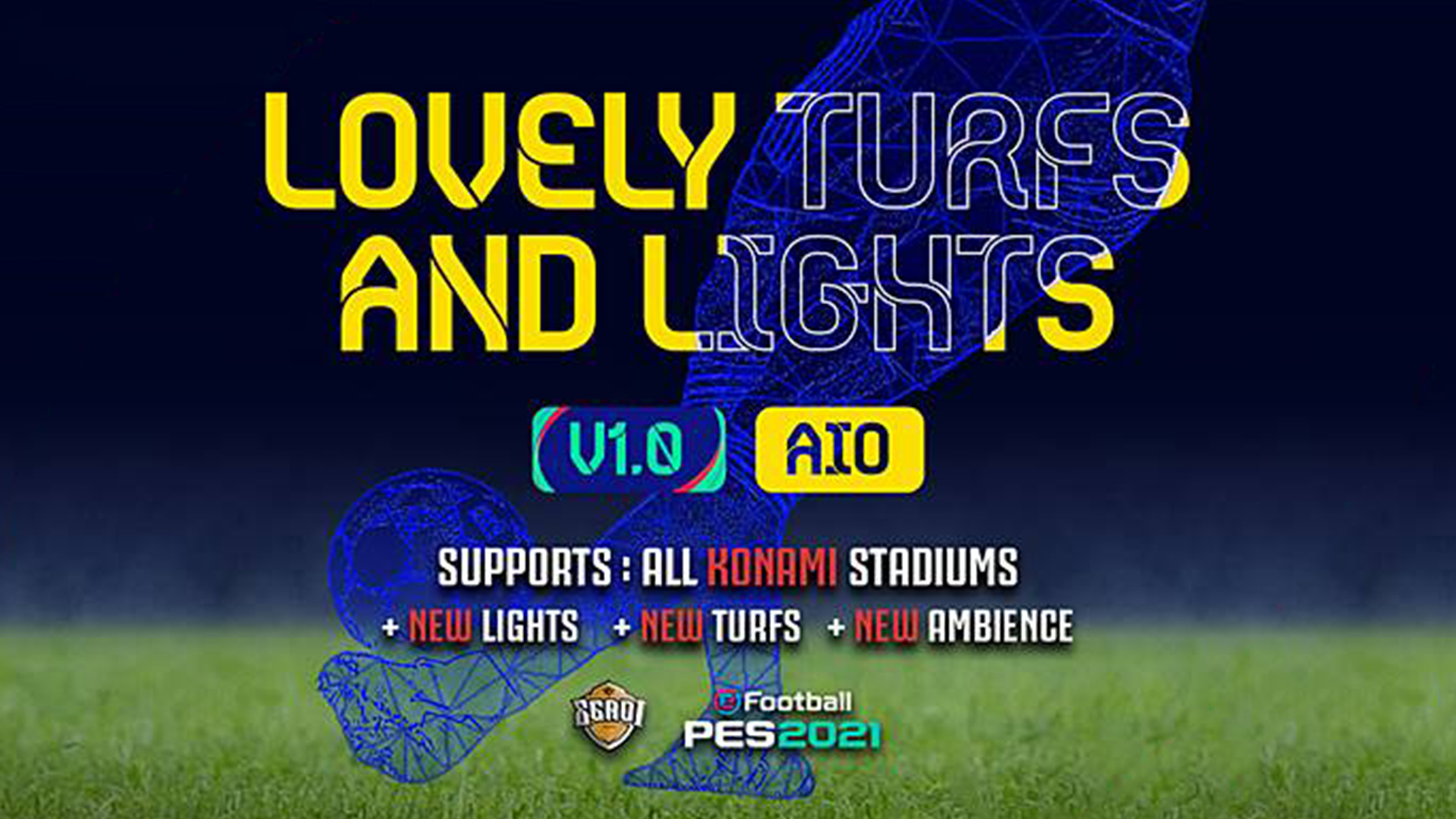 PES 2021 - Lovely Turf & Lights V1 AIO
