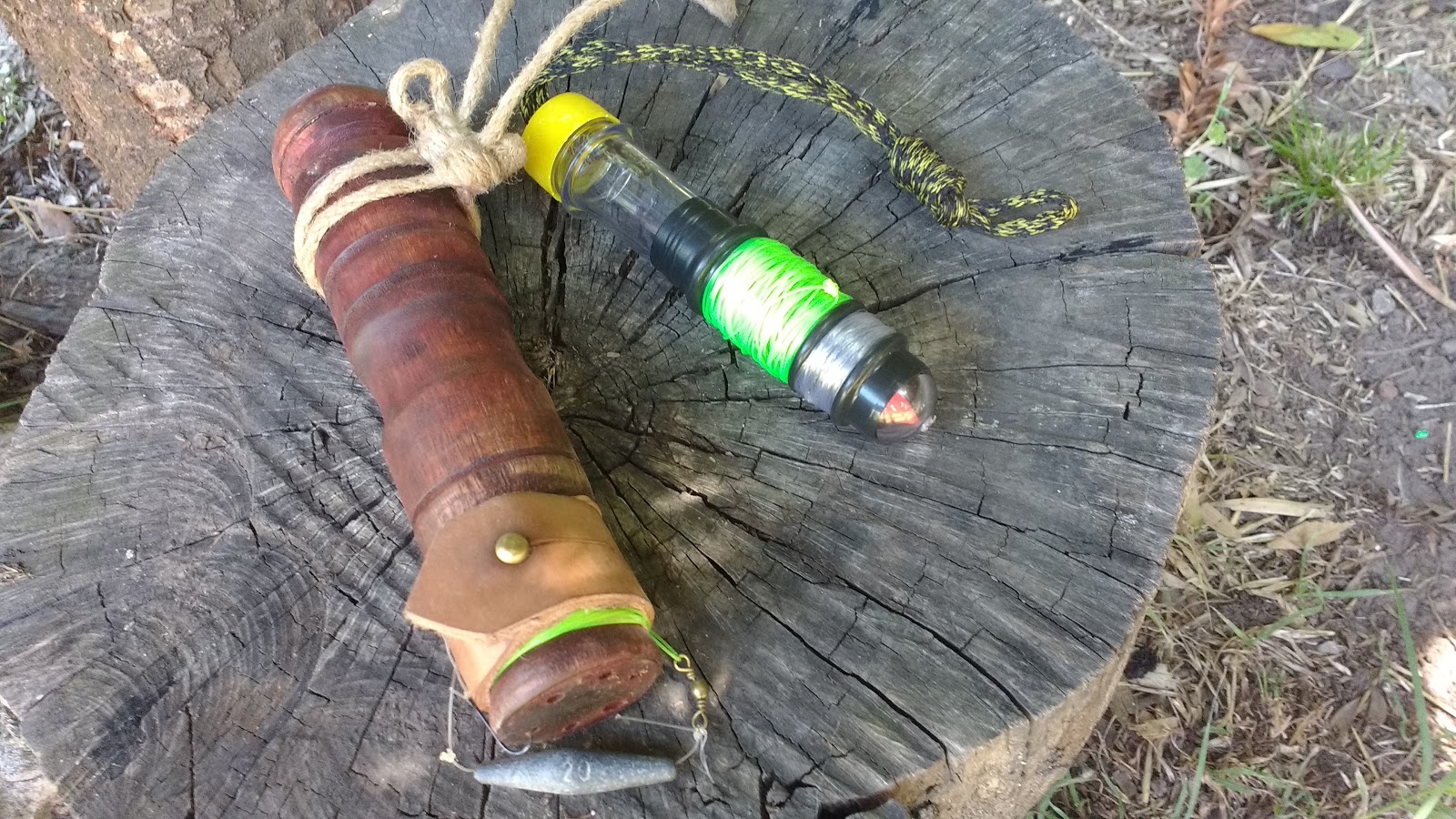 LAS ANDANZAS DE VIKINGO: Finalmente lo hice Hobo Fishing Kit Bushcraft.