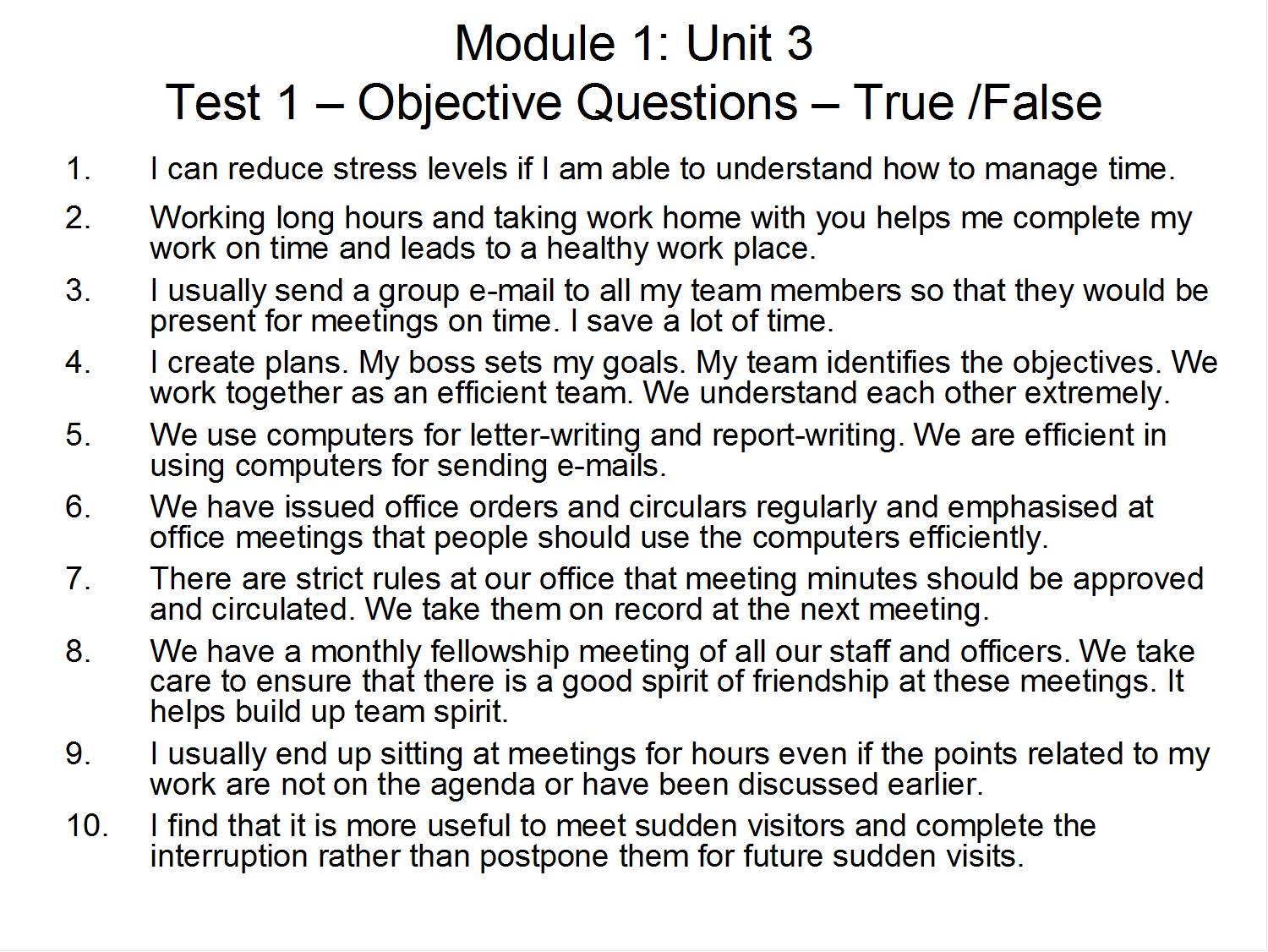 Attitudinal Development: Time Management: Module 1: Time Management ...