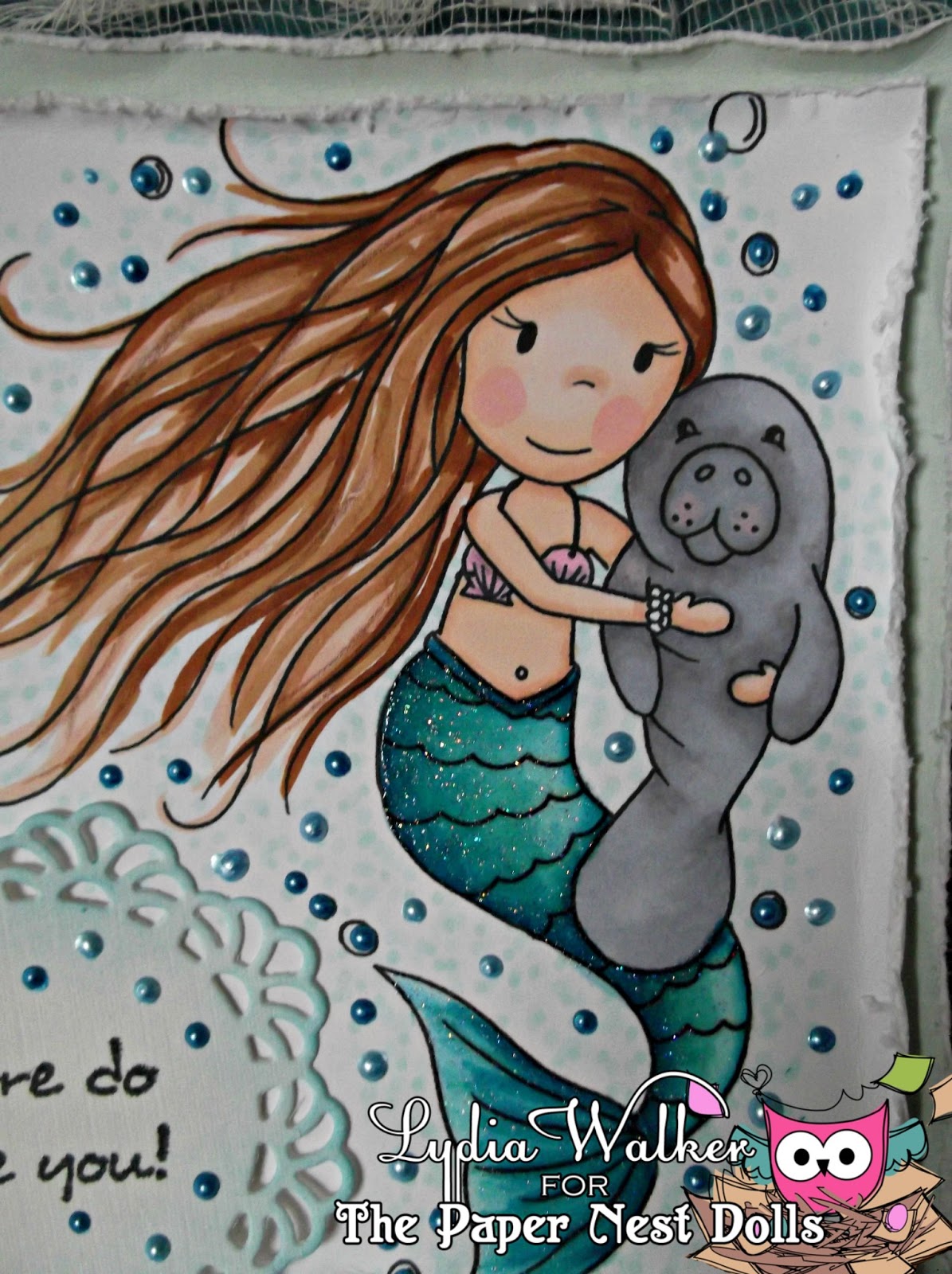 Paper Nest Dolls: Mermaid Ellie with Manatee