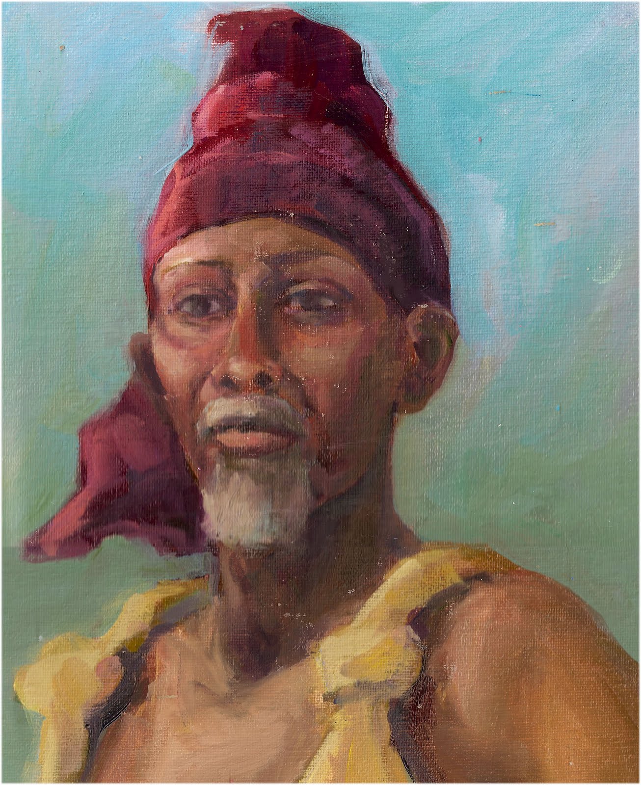 Alice Andreini's (almost) Daily Paintings: Man with a funny hat