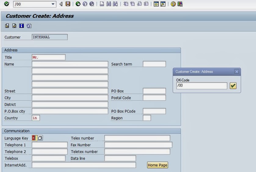 TECHSAP : BDC with table control for Customer Master