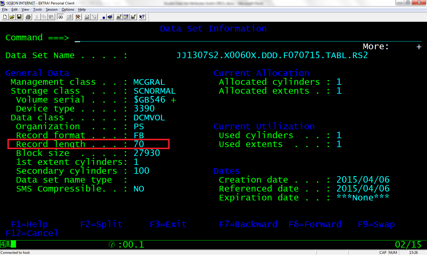 Universo Cobol Error De SORTIN LRECL REASON CODE IS 05 Universo Cobol Error De SORTIN LRECL REASON CODE IS 05