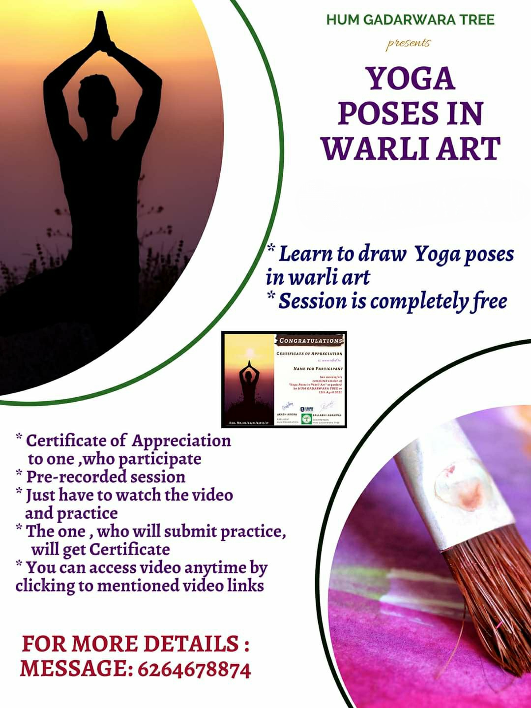 Warli Yoga Poses with Certificate - Learn With Us