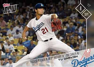 Dodgers Blue Heaven: 2017 Topps Now -- #577 -- Darvish Fastest Pitcher ...