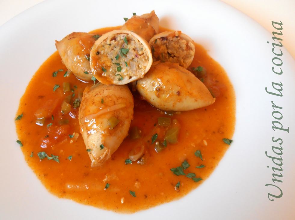 Unidas por la cocina: Chipirones rellenos en Salsa