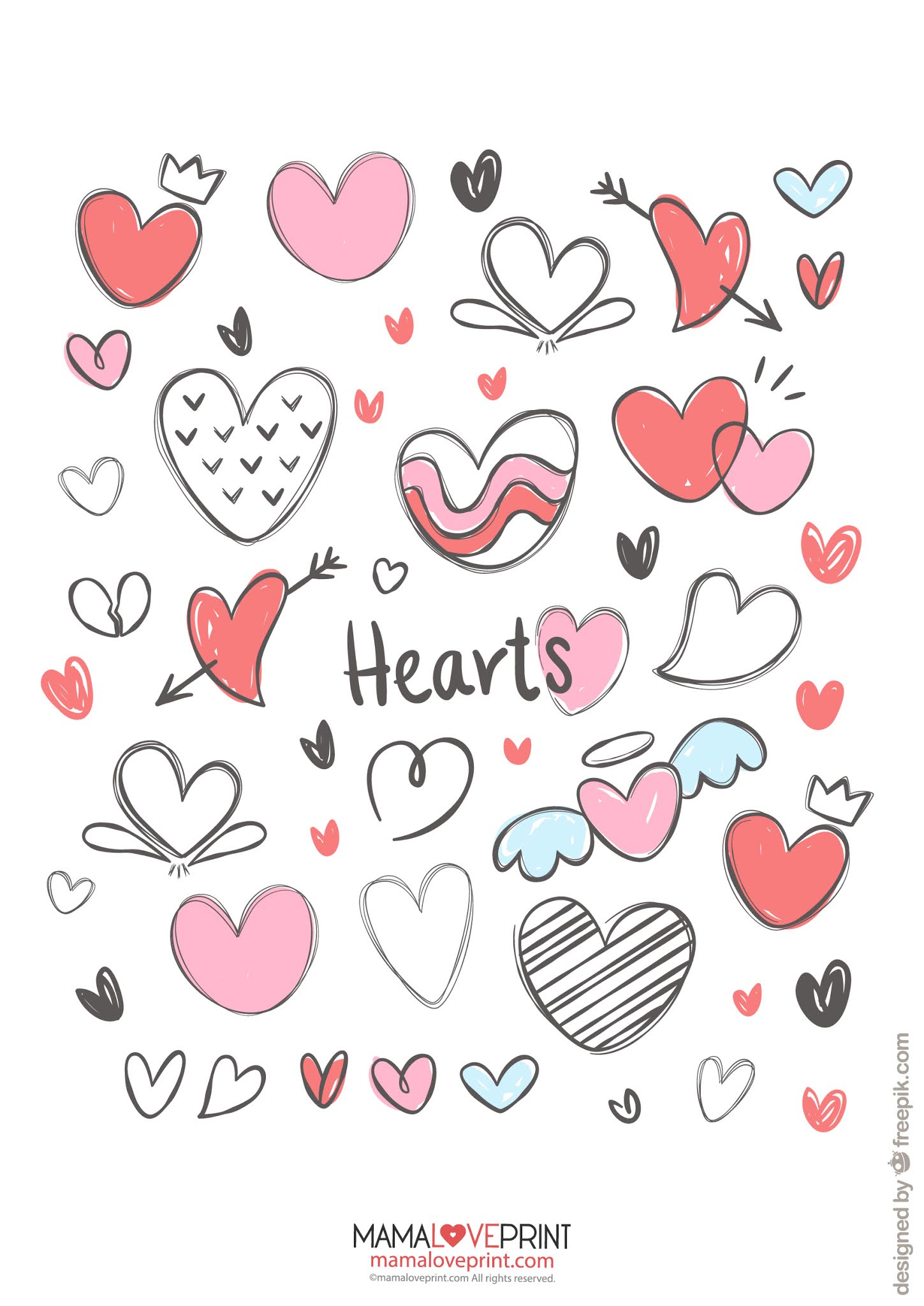 MamaLovePrint Printable - Nursey Heart Poster Free Download Freebies ...