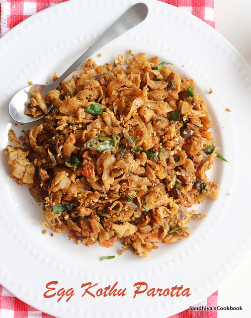 Sandhiya's Cookbook: Parotta Stall Egg Kothu Parotta | Muttai Parotta