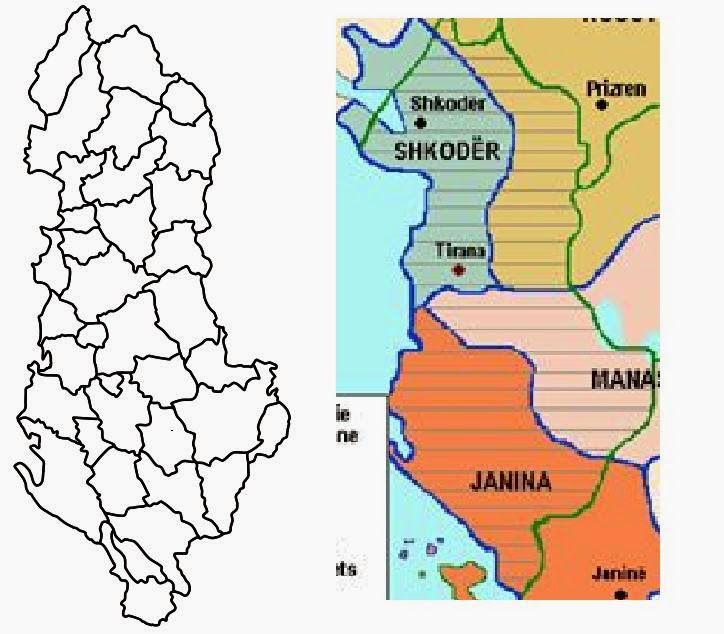 Harta skic e shqiprise ~ Detyra Kursi Shqip