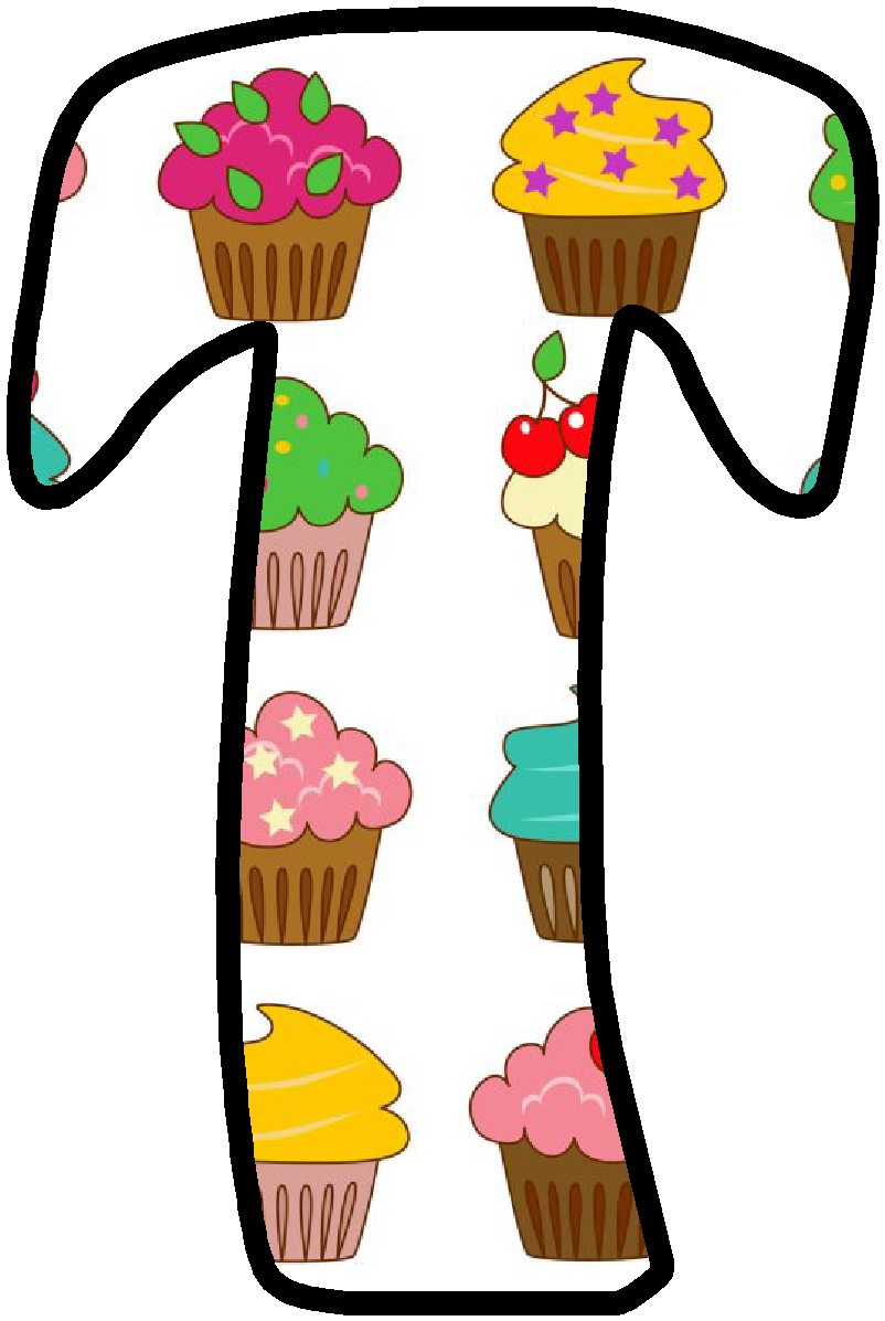 Abecedario con Cupcakes Grandes. Alphabet with Big Cupcakes. - Oh my ...