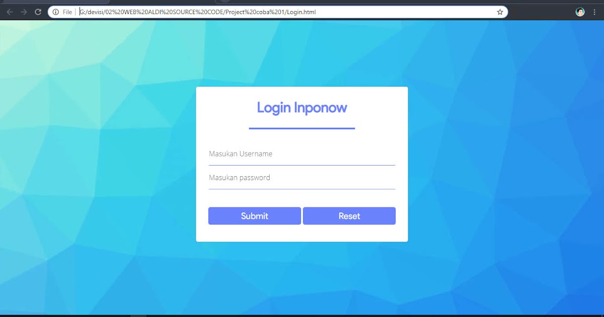 Cara Membuat Form Html Css Cara Mudah Membuat Form Login Dengan Html ...