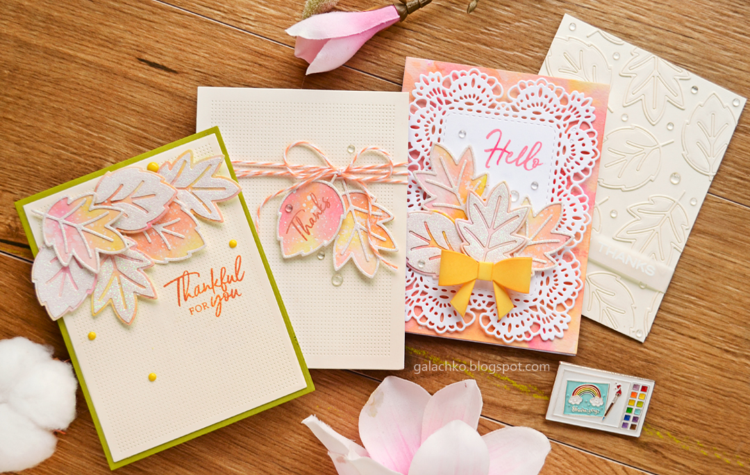 Easy fall card ideas. Video ~ Favorite things by Galachko
