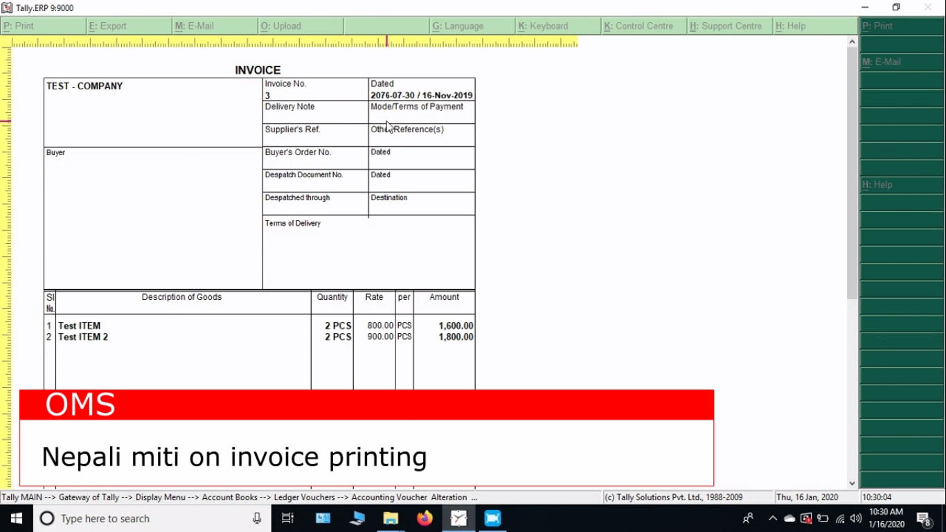 Nepali Miti on Tally [100% free 100% working]