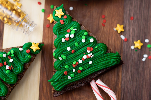 Brownie Christmas Tree Recipe - The Kitchen Wife