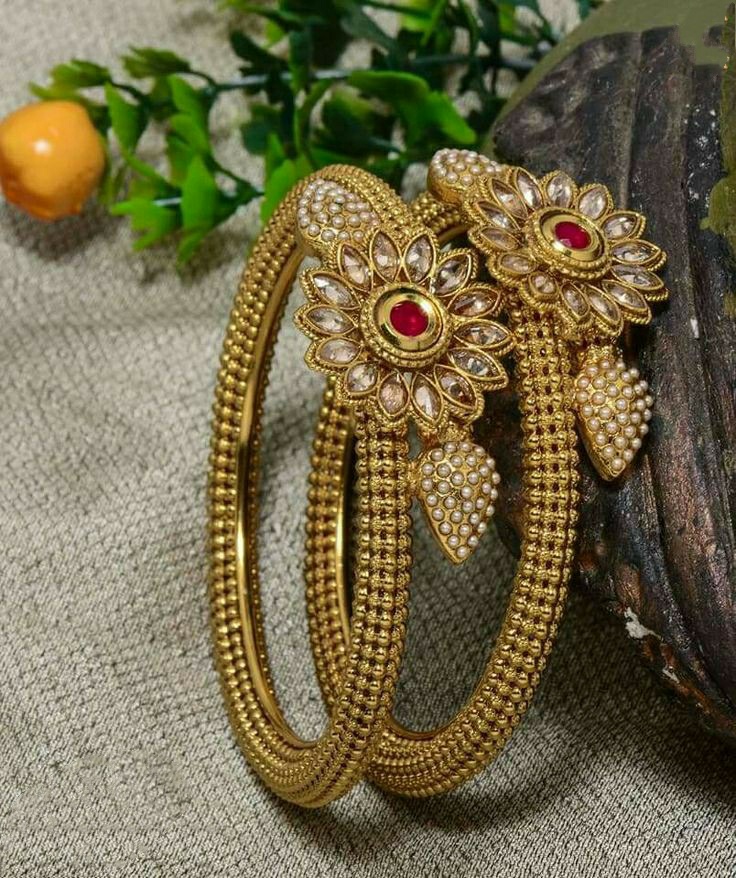 Golden kada bangles