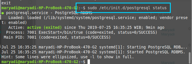 Dimensi Tutupbotol Check Postgresql Status In Linux 2755