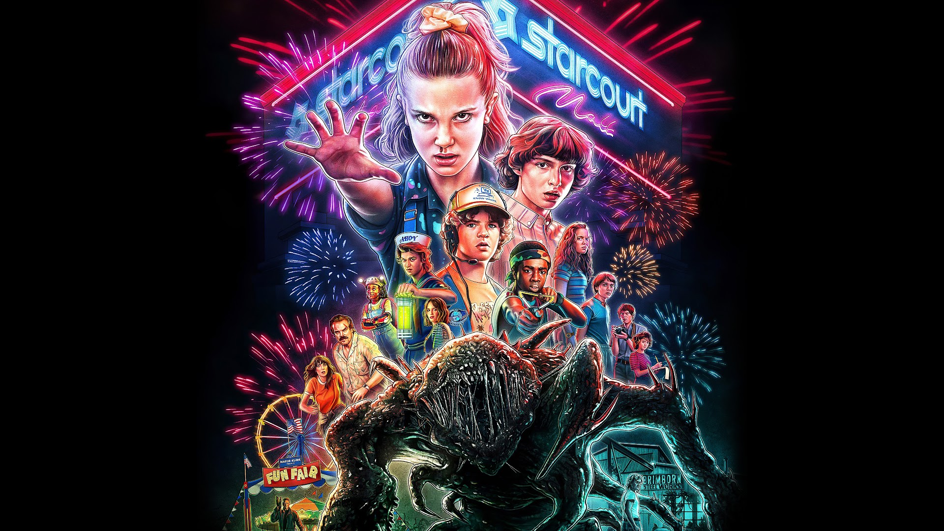 Stranger Things, Season 3, Characters, Poster, 8K, #16 Wallpaper PC Desktop