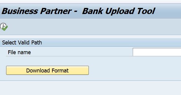 SAP Business Partner-BAPI_BUPA_BANKDETAIL_ADD-Bank Details Upload Tool.