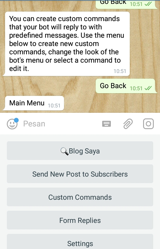 Cara Mudah Membuat Menu Pada Bot Telegram - Milano Ruus