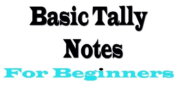 Basic Tally Notes pdf Download