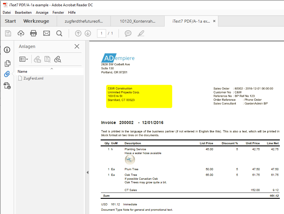 Itext Invoice Example Invoice Template