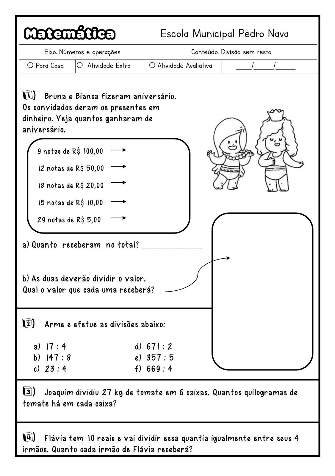 EnsiNanddo: Matemática - Divisão sem resto