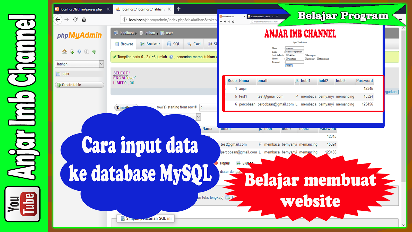 belajarpemrograman: Cara membuat Database dan Tabel di Mysql