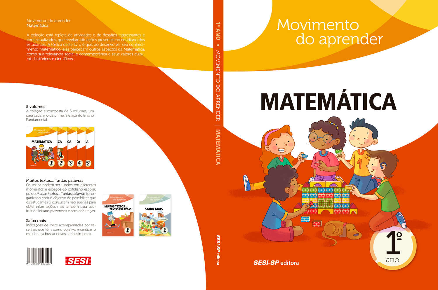 leo fanelli: Capa de livro de Matemática - Sesi editora