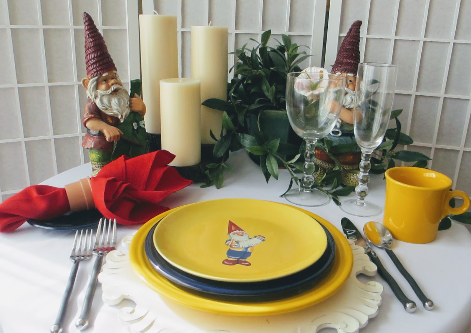 Table for One: Musical Garden Gnome Table
