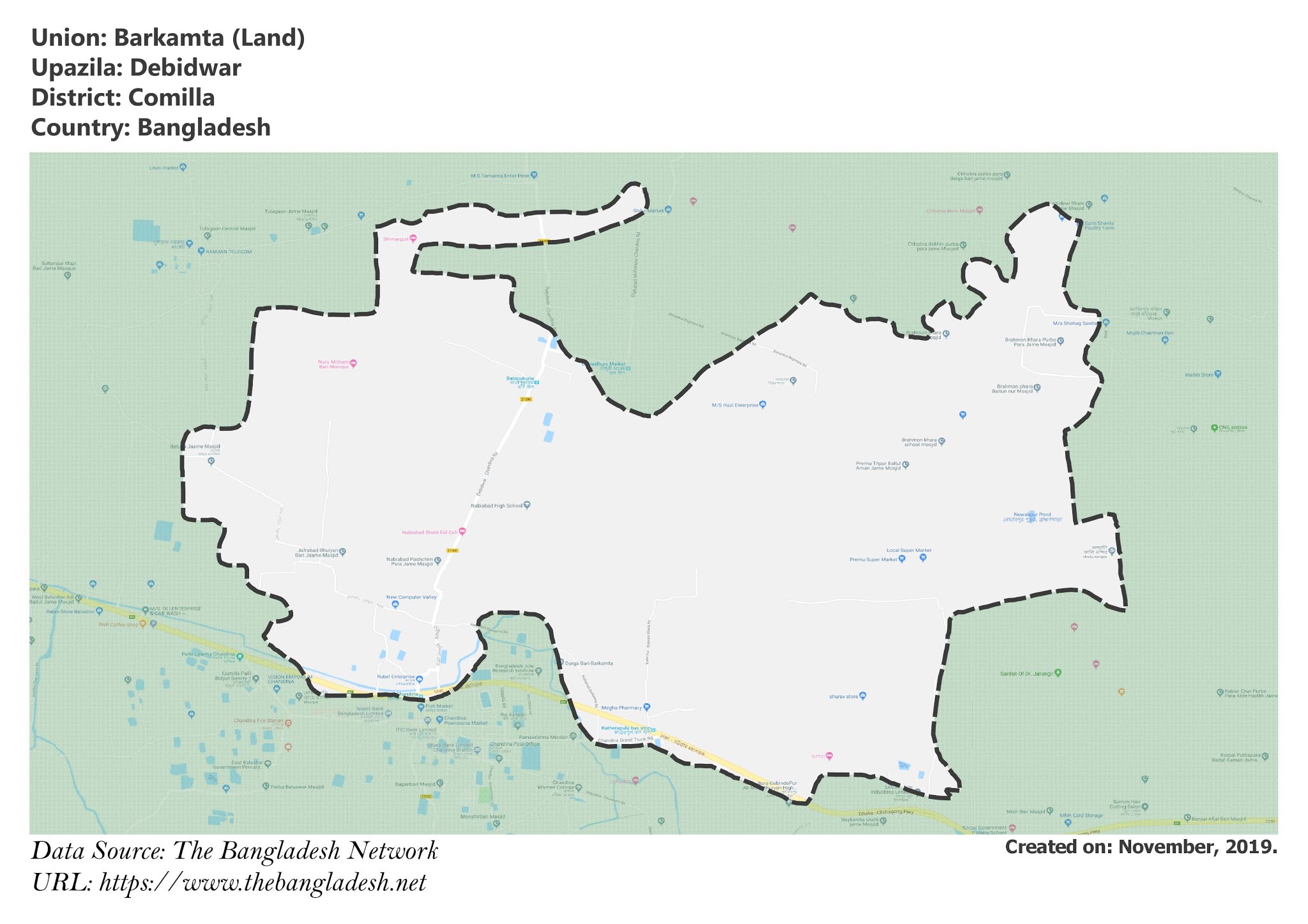 Barkamta Union, Comilla