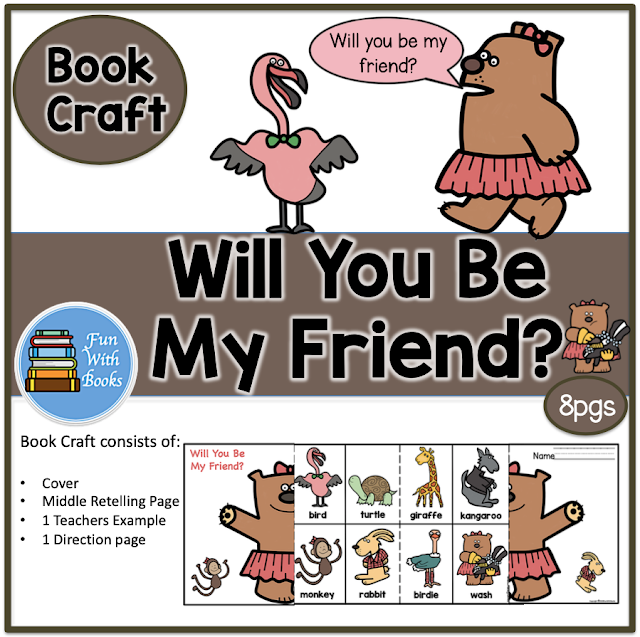 WILL YOU BE MY FRIEND? BOOK CRAFT ~ Book Units by Lynn