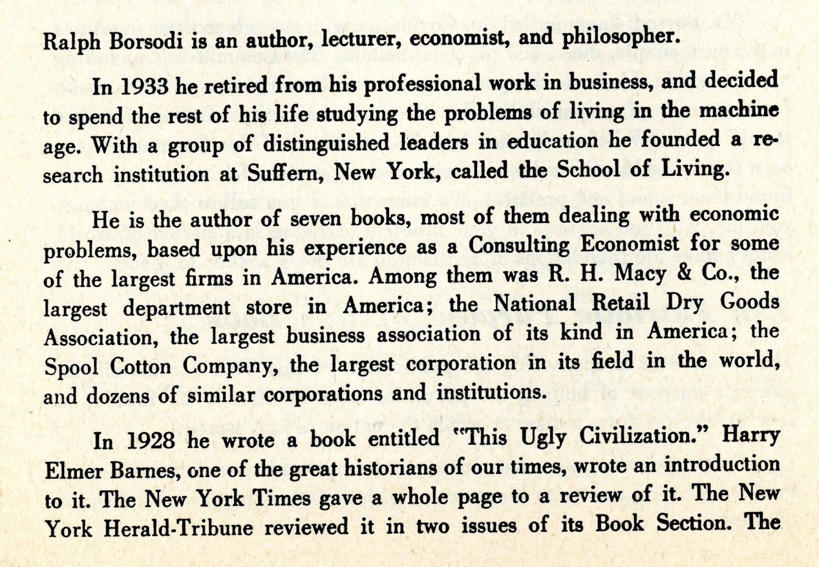 Upland: Ralph Borsodi's AdviceFor Surviving Economic Disaster(Part 3)