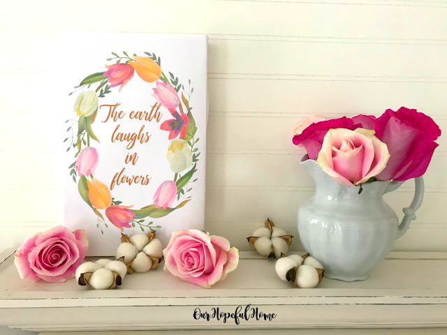 Our Hopeful Home: Free Spring Floral Printable and Dollar Store Frame ...