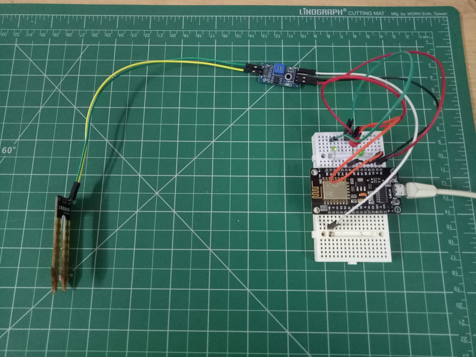 Soil Moisture Monitoring using ESP8266 and Soil Moisture Sensor