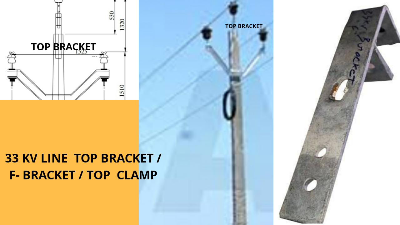 Electrical Engineering: 33 KV Line TOP Bracket / F- Bracket / Top Clamp